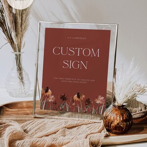 Bohemian Custom Sign Editable Sign Wedding Boho Wedding Reception Sign ...