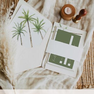 Palm Tree Envelope Liner Template Canva, Tropical Envelope Liner ...