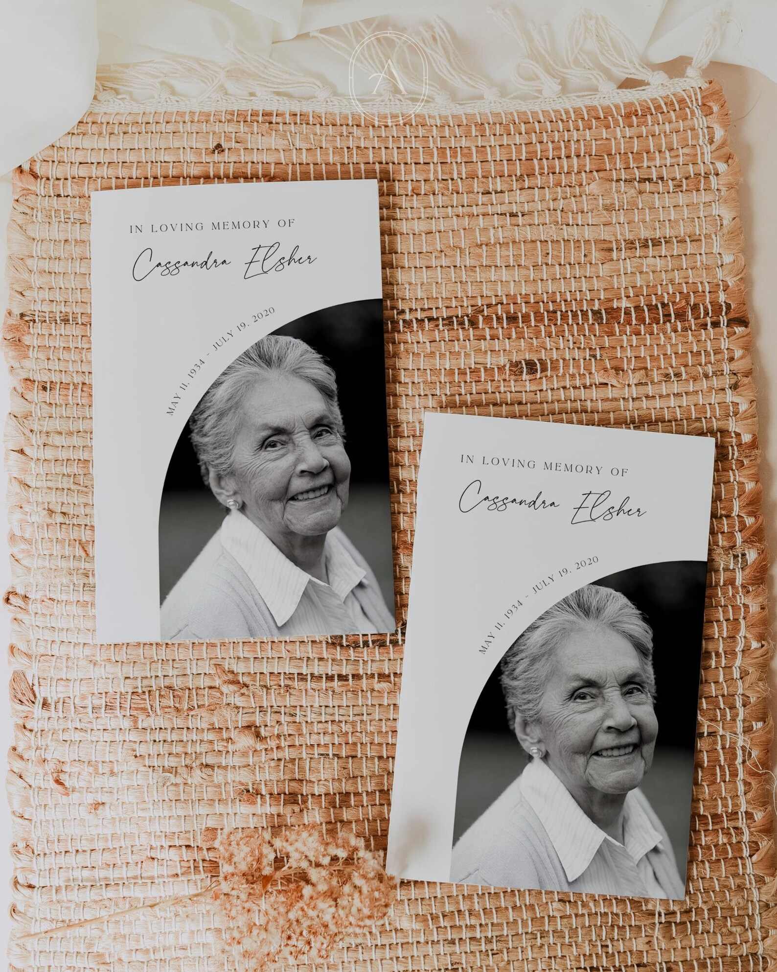 In Loving Memory Funeral Program Template Canva Editable - Etsy