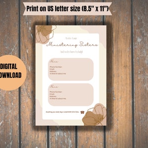 RELIEF SOCIETY Ministering Sister Survey, Ministering Get to Know You ...