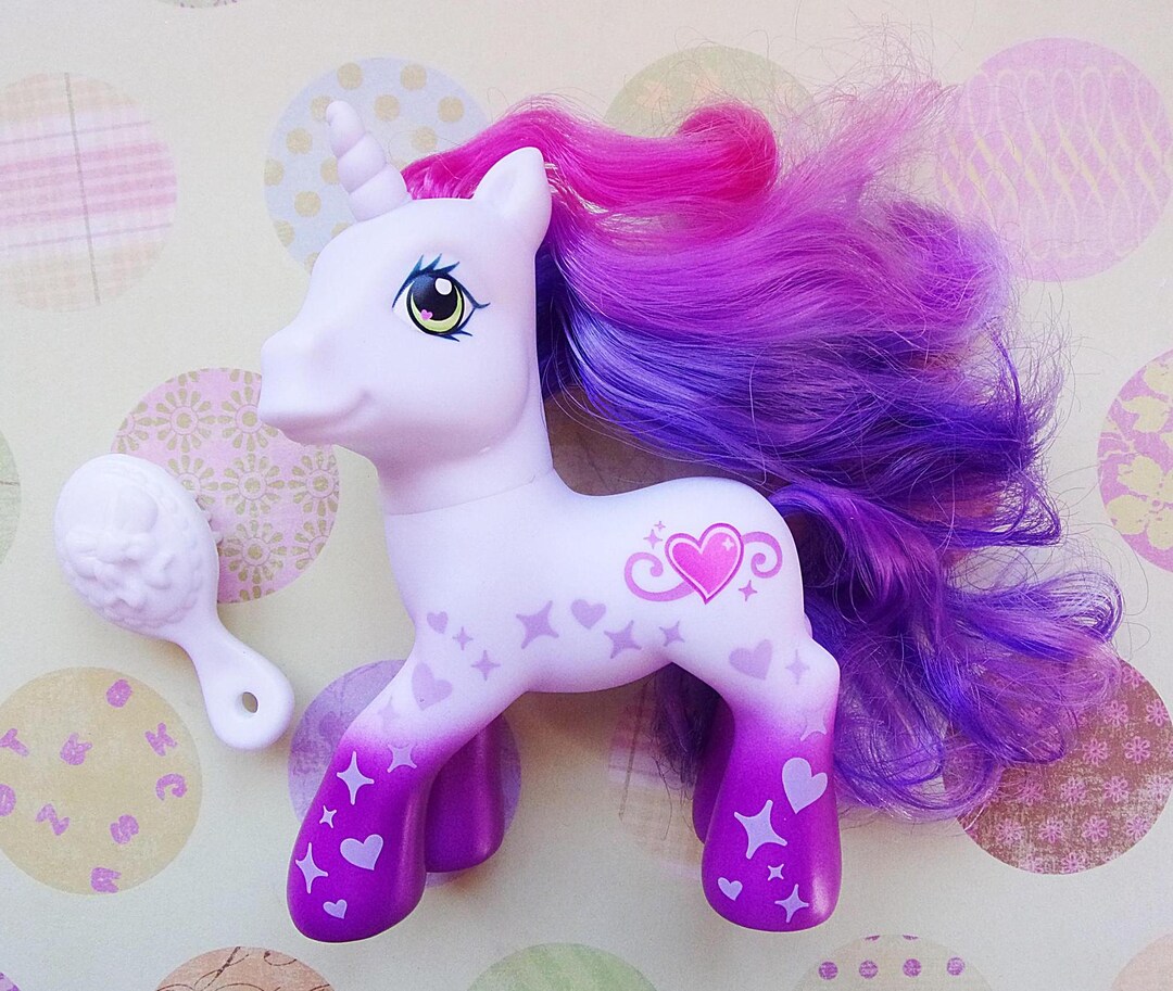 Sweetie Belle Unicorn ~ White Pony W/ Pink & Purple Hearts, Hugs ...