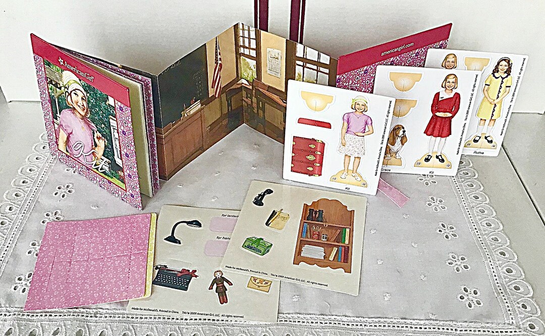 Kit - Activity / Story Book, Mini Paper Doll Set + Sticker Scenes, Mini ...