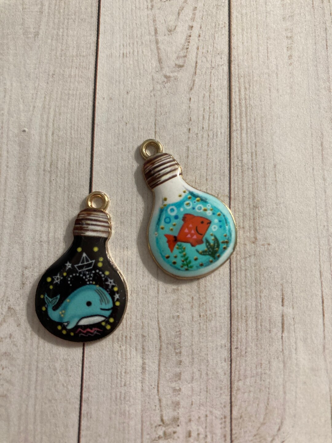 Enamel Lightbulbs With Enamel Animals - Etsy