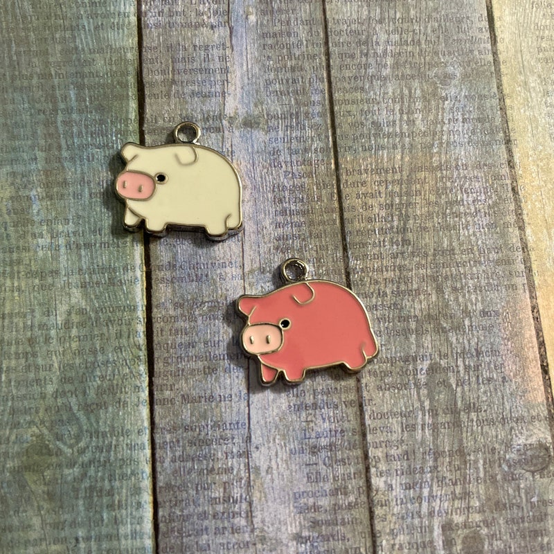 Pink Pig Charm - Etsy