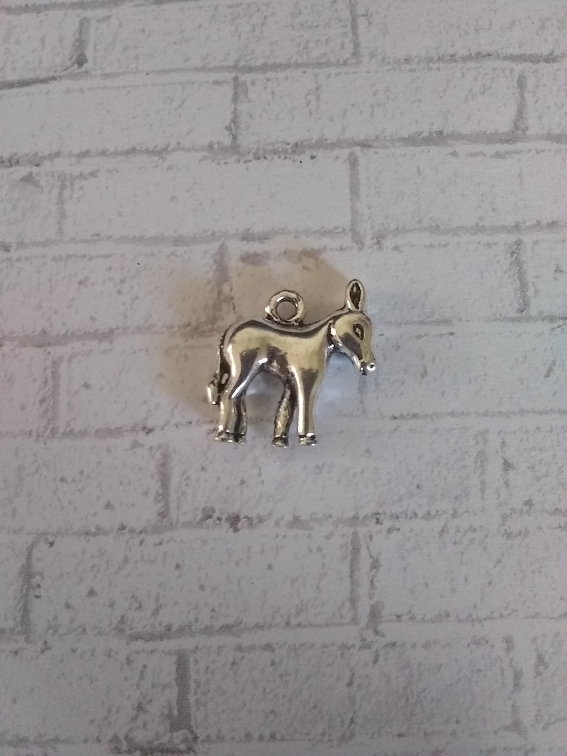 Silver Donkey Charm - Etsy