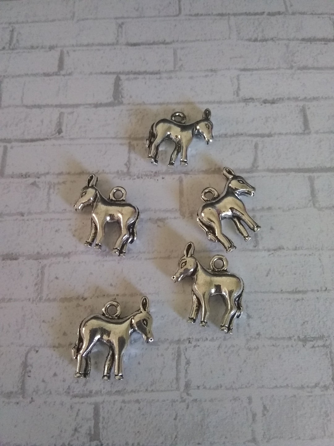 Silver Donkey Charm - Etsy