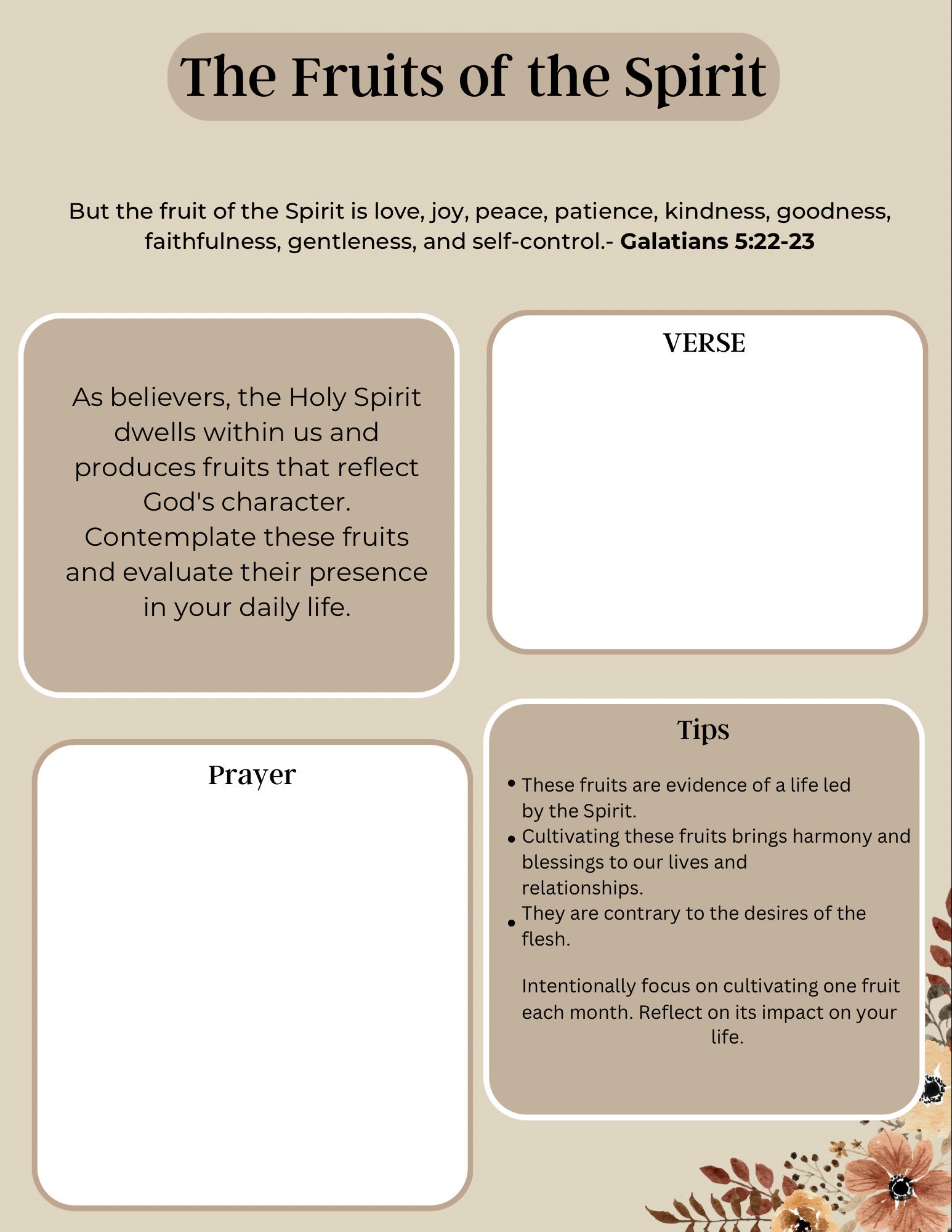 Customizable Digital Bible Study Journal Template - Printable Pages ...