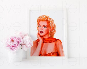Inspired by Marilyn Monroe, Niagara, Rose Loomis, Portrait, Painting ...