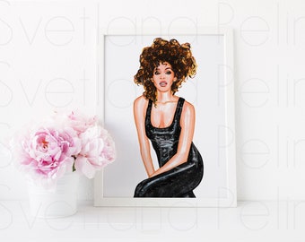 Whitney Houston Art Print - Etsy
