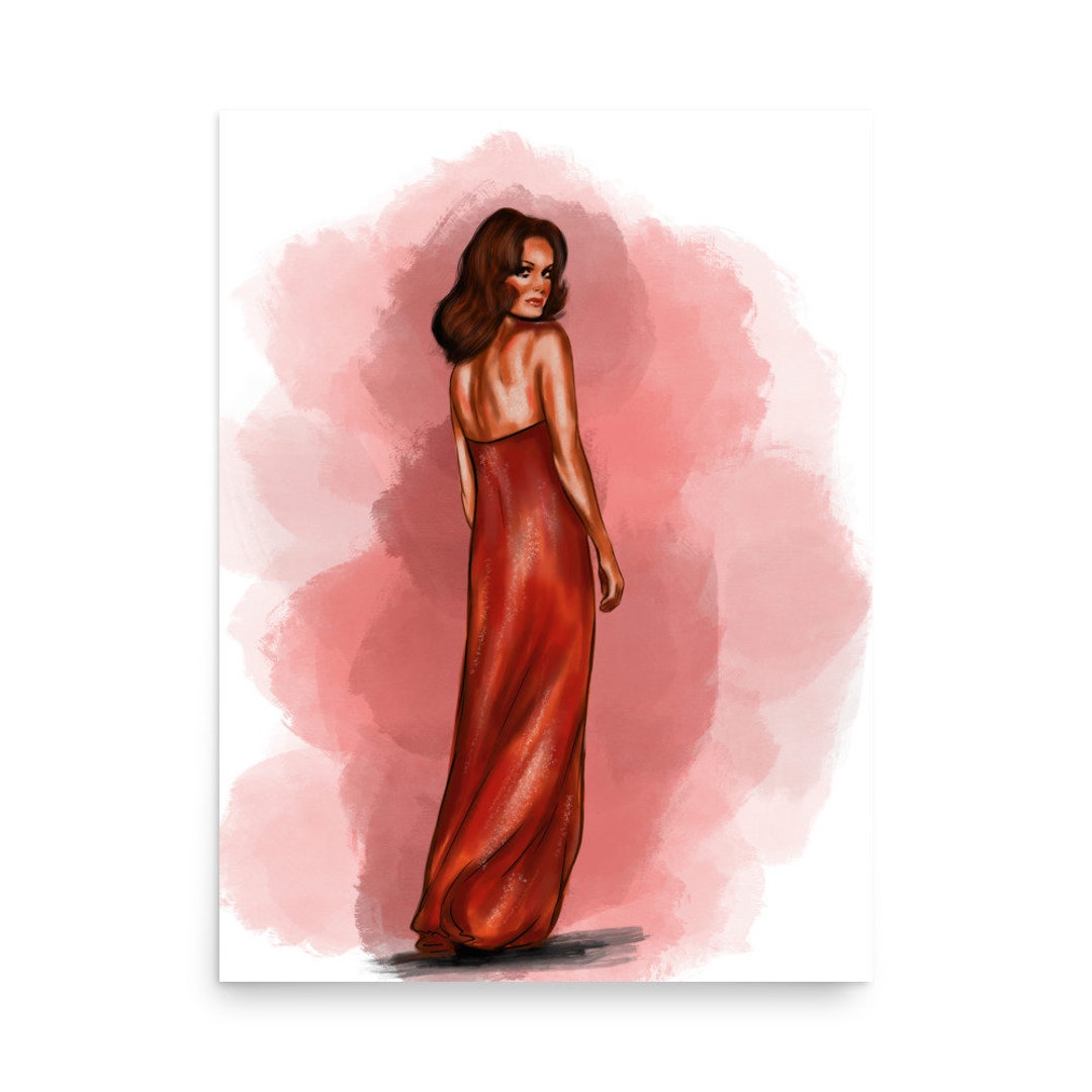 Jaclyn Smith, Art Print, Art Print, Poster, Drawing, Painting ...
