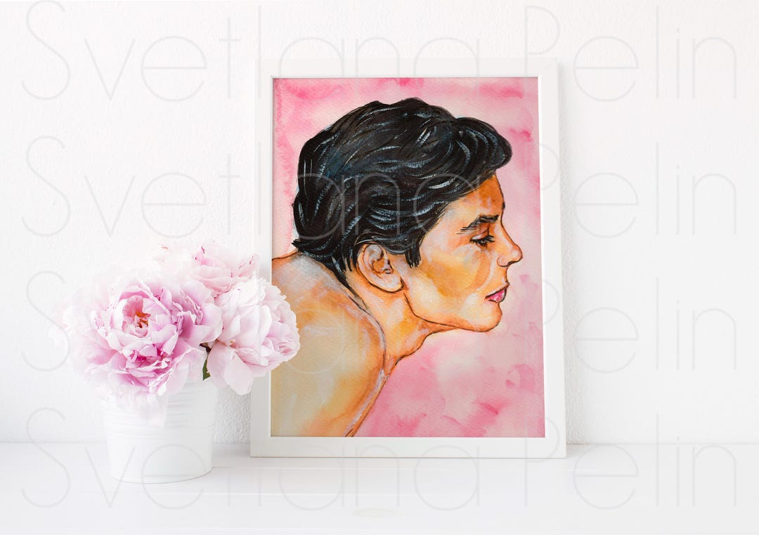 Alain Delon, ART PRINT Signed by Artist Svetlana Pelin - Etsy