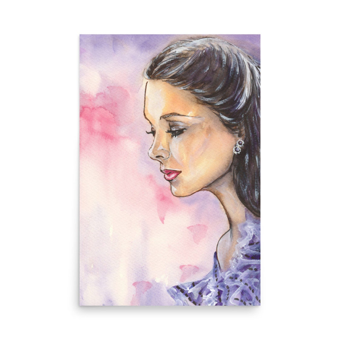 Vivien Leigh, Art Print, Poster, Drawing, Painting, Ilustration - Etsy