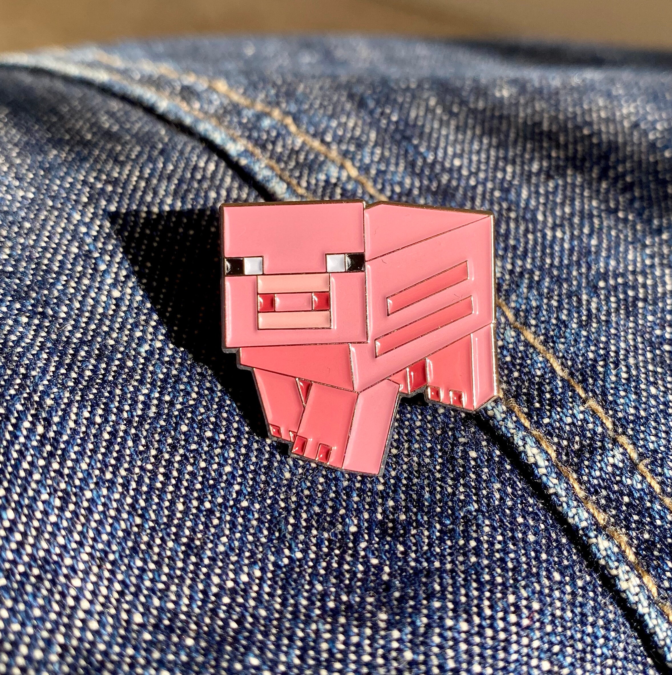 Minecraft Pig Enamel Pin - Etsy UK