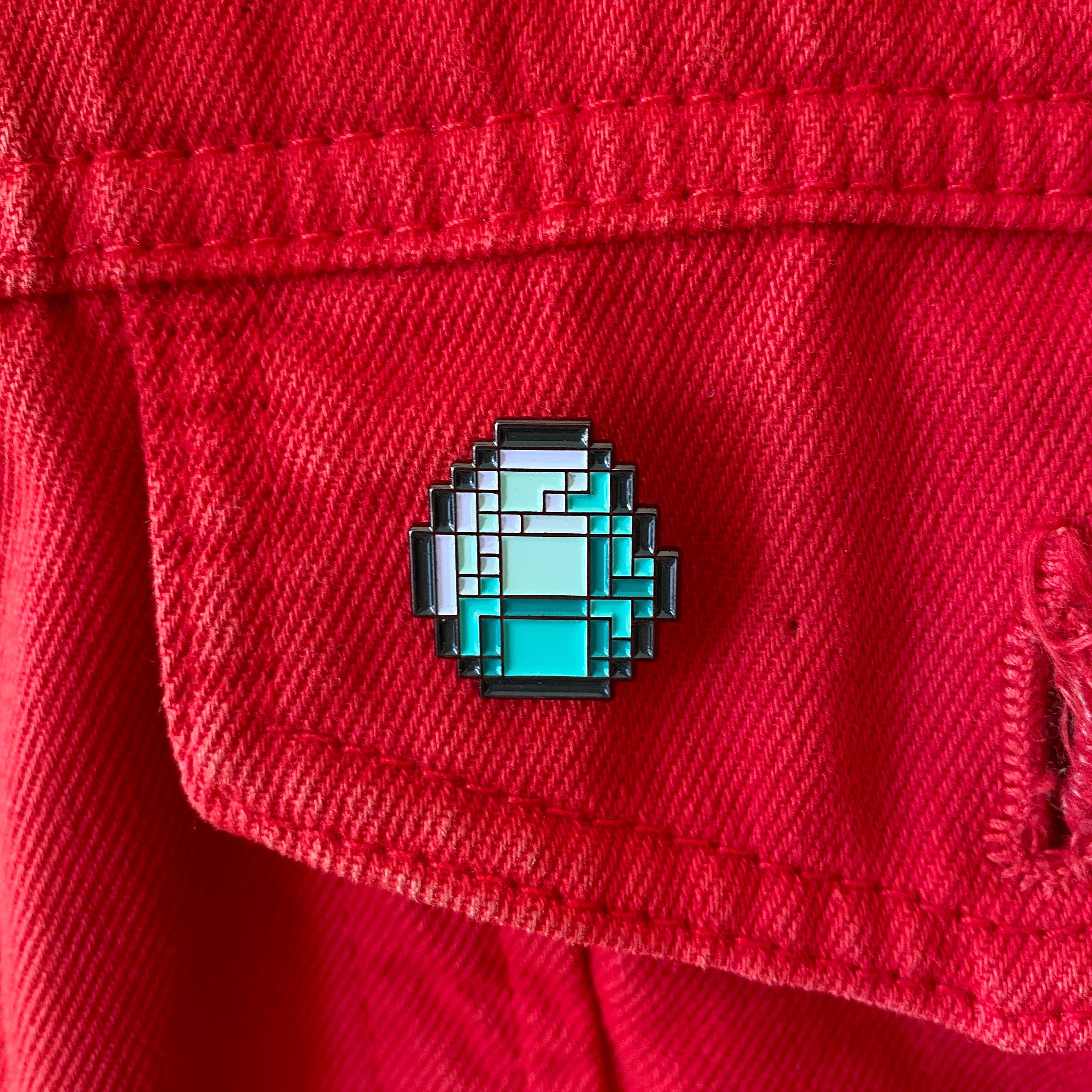Minecraft Diamond Ore Nugget Pin - Etsy