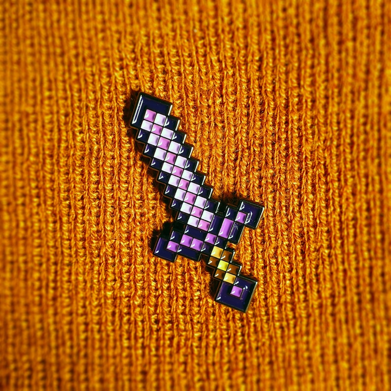 Minecraft Diamond Sword Pin - Etsy
