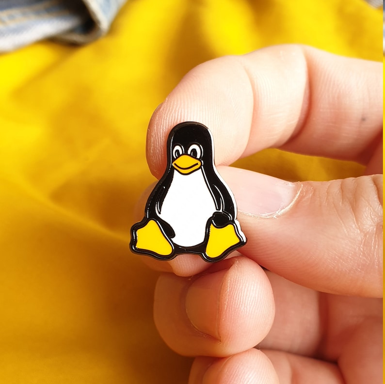 Tux the Linux Penguin Enamel Pin Cute - Etsy