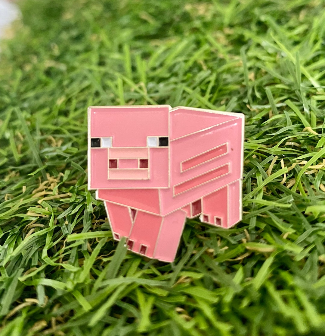 Minecraft Pig Enamel Pin - Etsy UK