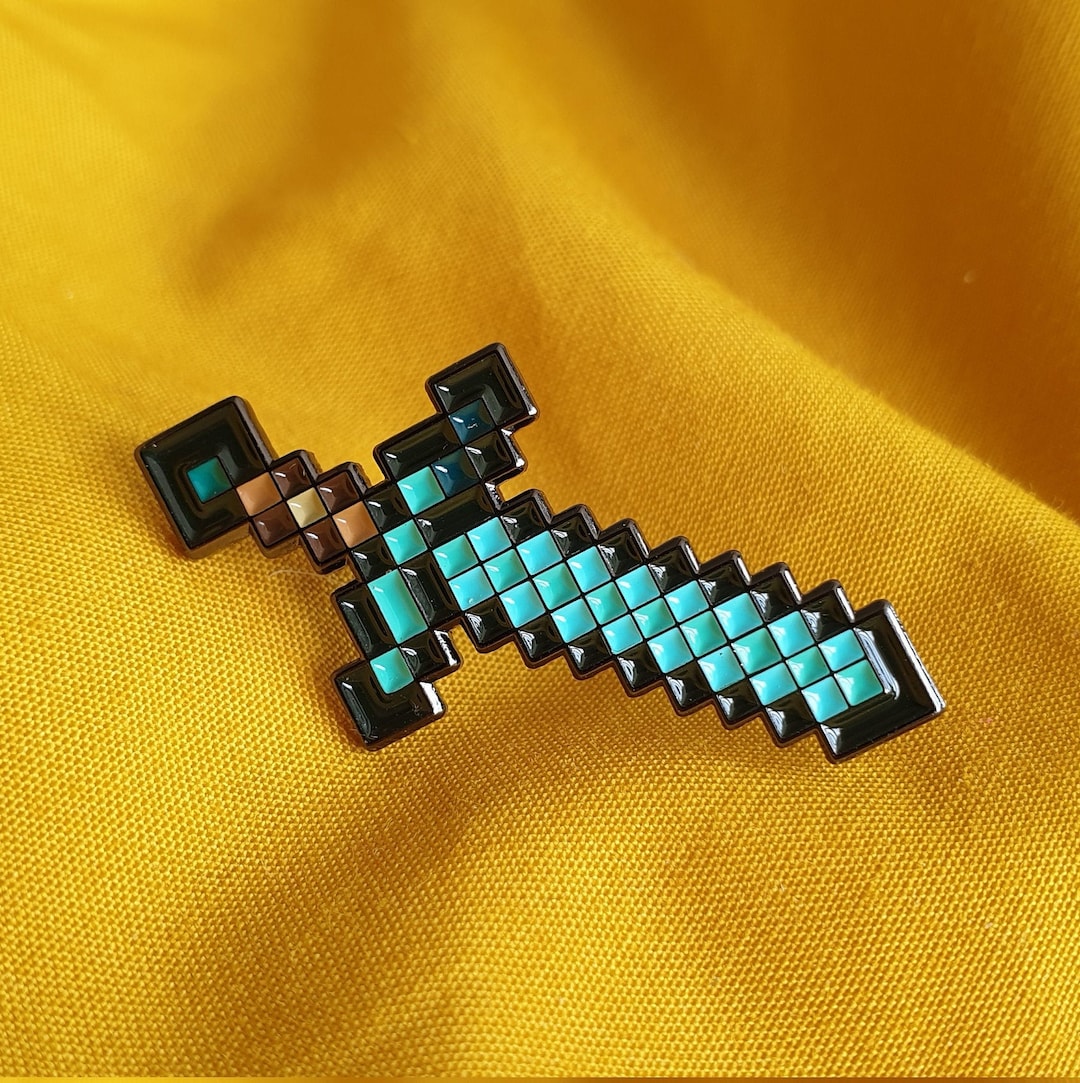 Minecraft Diamond Sword Pin - Etsy