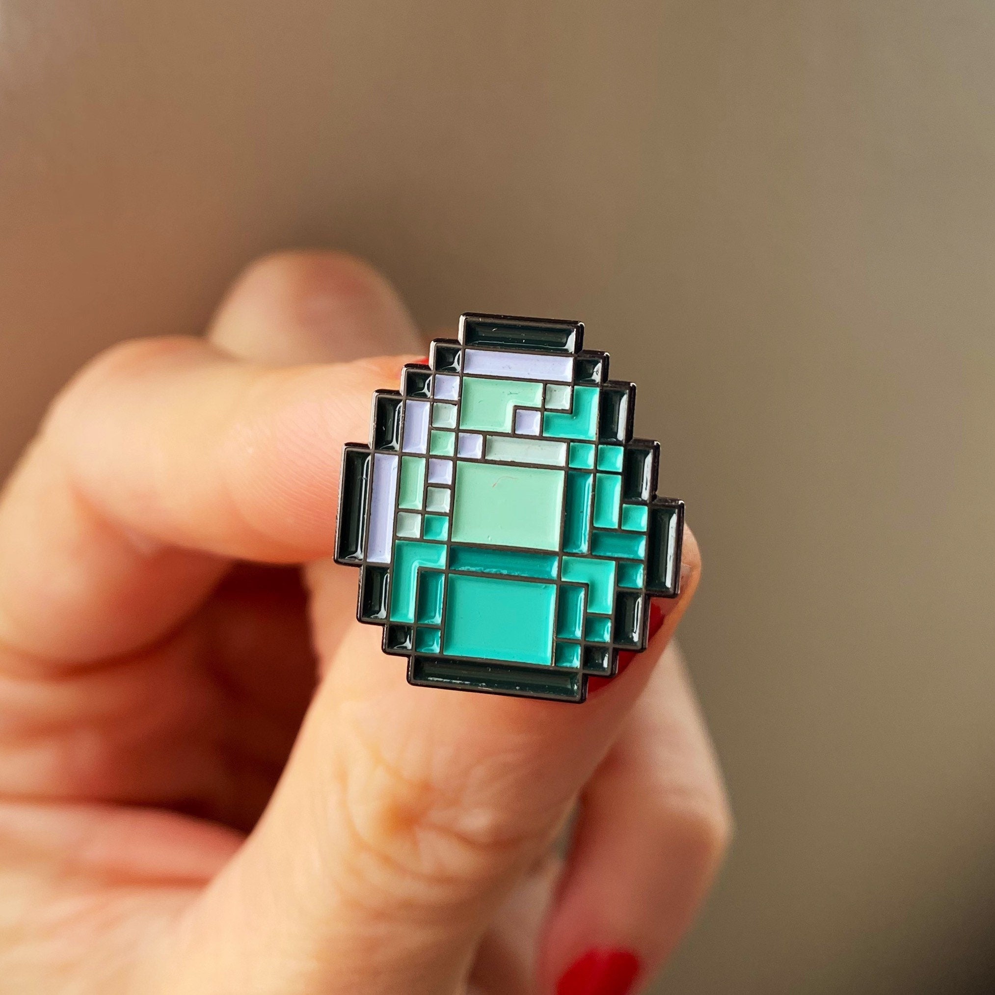 Minecraft Diamond Ore Nugget Pin - Etsy