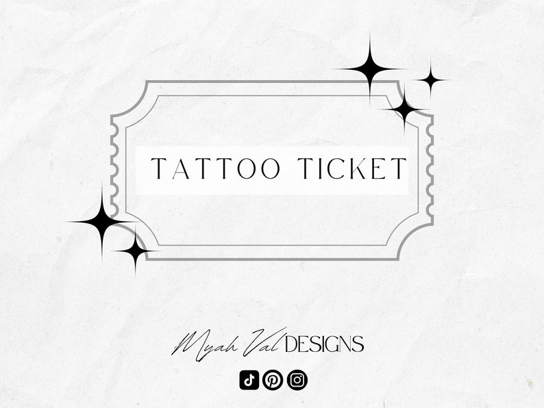 Tattoo Ticket: Pre-made Tattoo Design Permission - Etsy