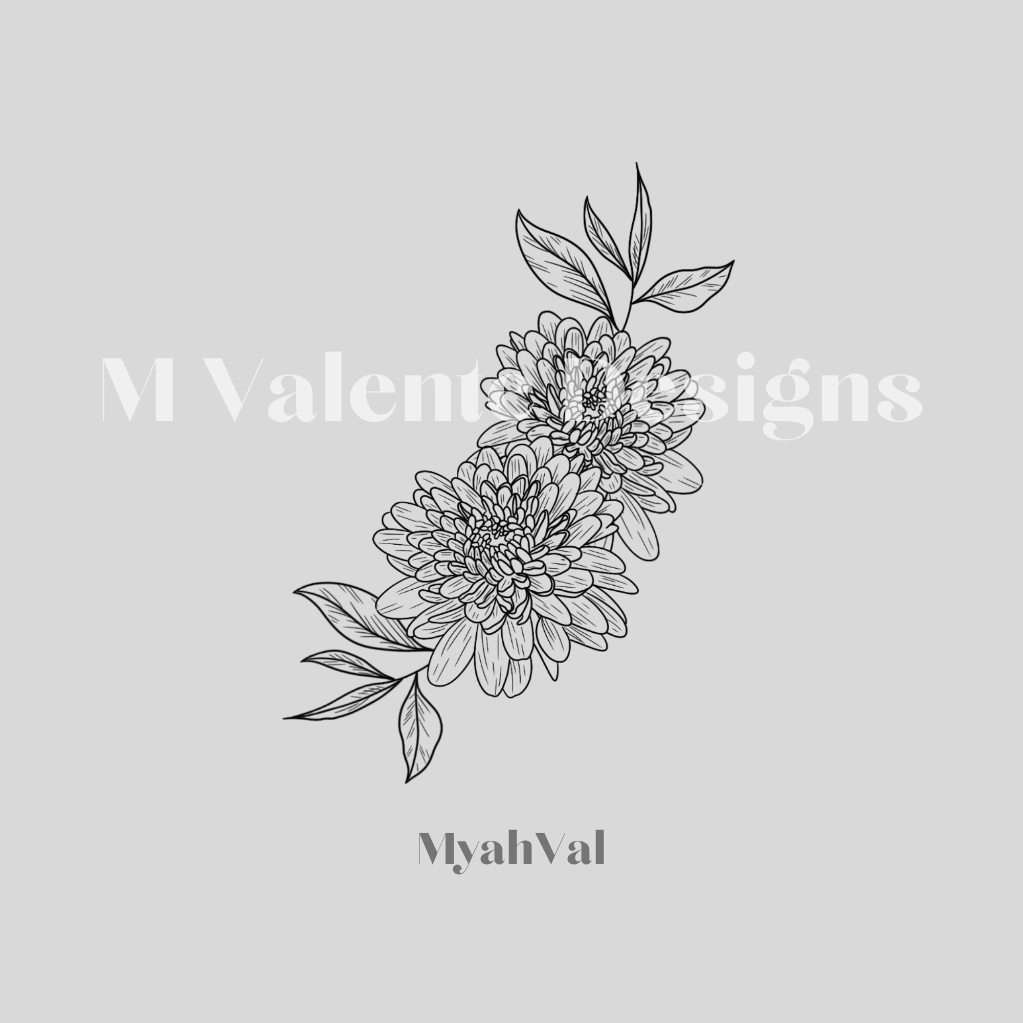 Zinnia Tattoo Designs