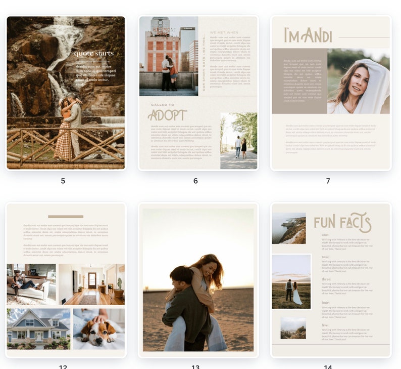 Newmodern Adoption Profile Book Template, Editable Template in Canva ...