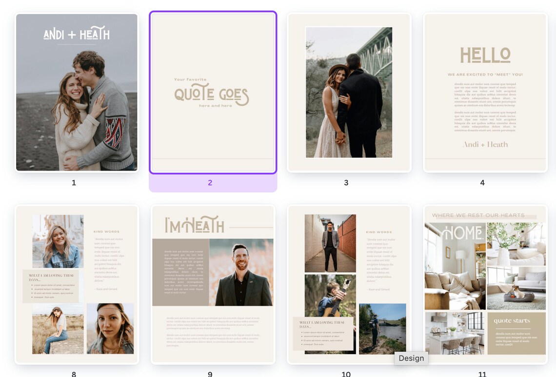 Newmodern Adoption Profile Book Template, Editable Template in Canva ...