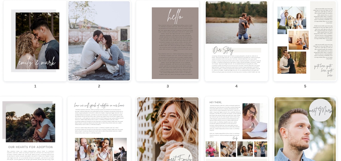 Modern Adoption Profile Book Template, Editable Template in Canva ...