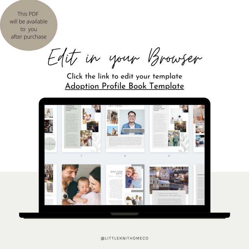 Modern Adoption Profile Book Template Editable Template in | Etsy
