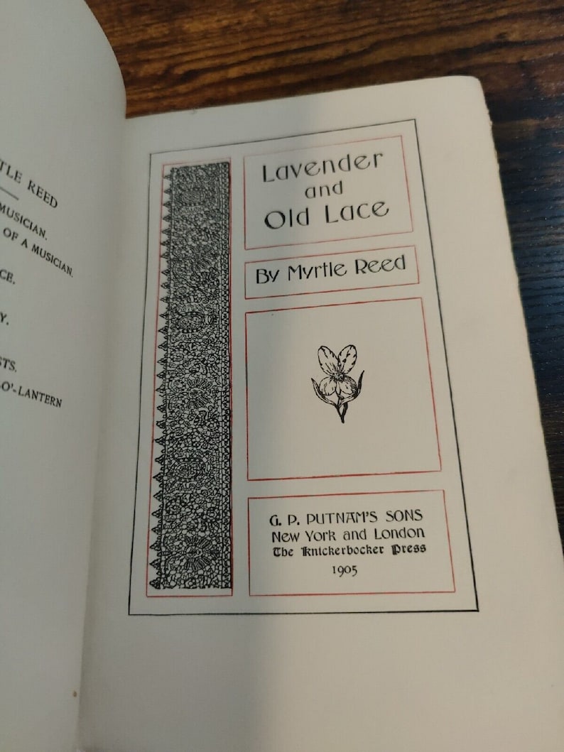 Lavender and Old Lace by Myrtle Reed 1905, Margaret Armstrong Cover - Etsy