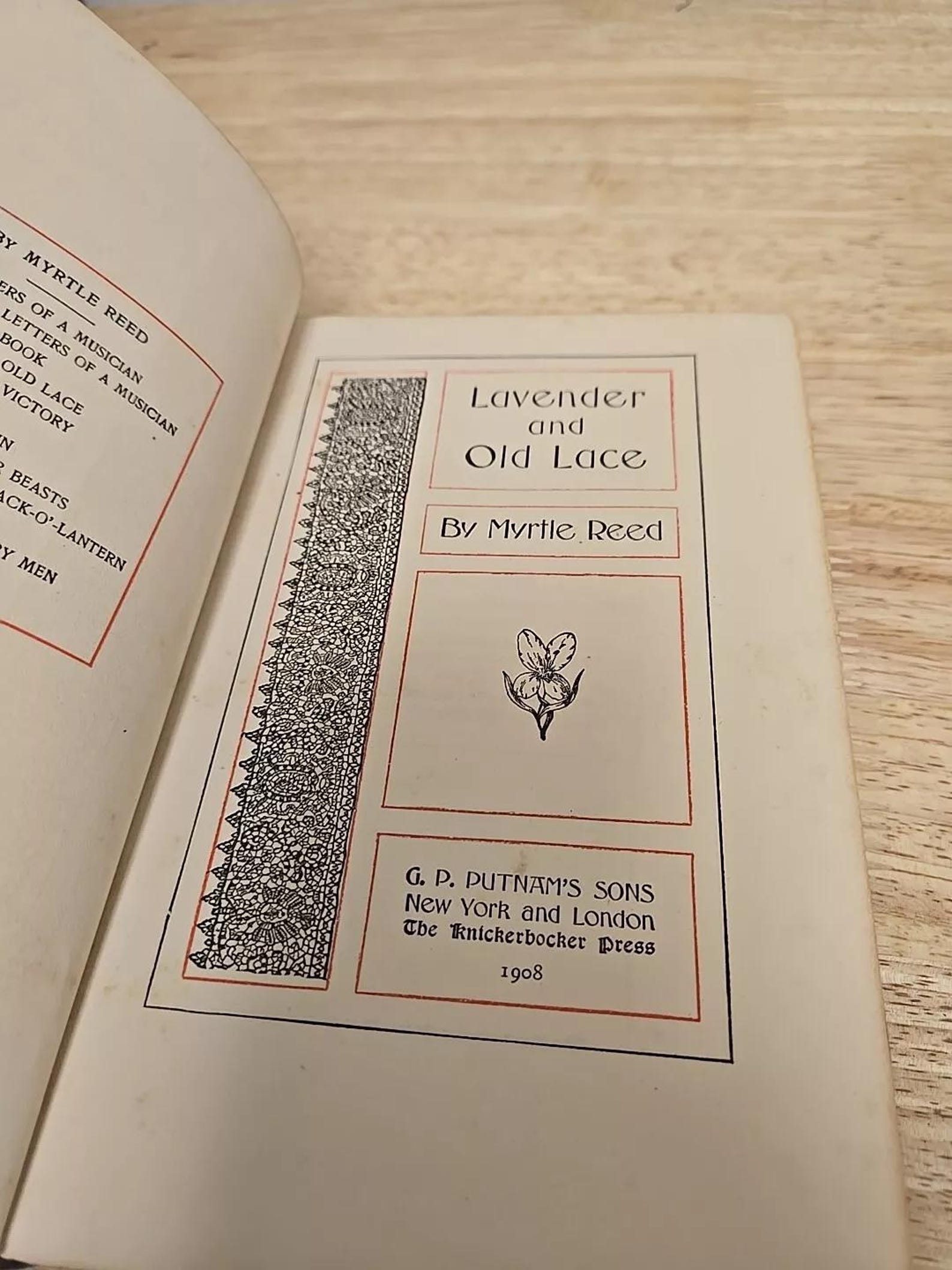 Lavender and Old Lace by Myrtle Reed 1905, Margaret Armstrong Cover - Etsy