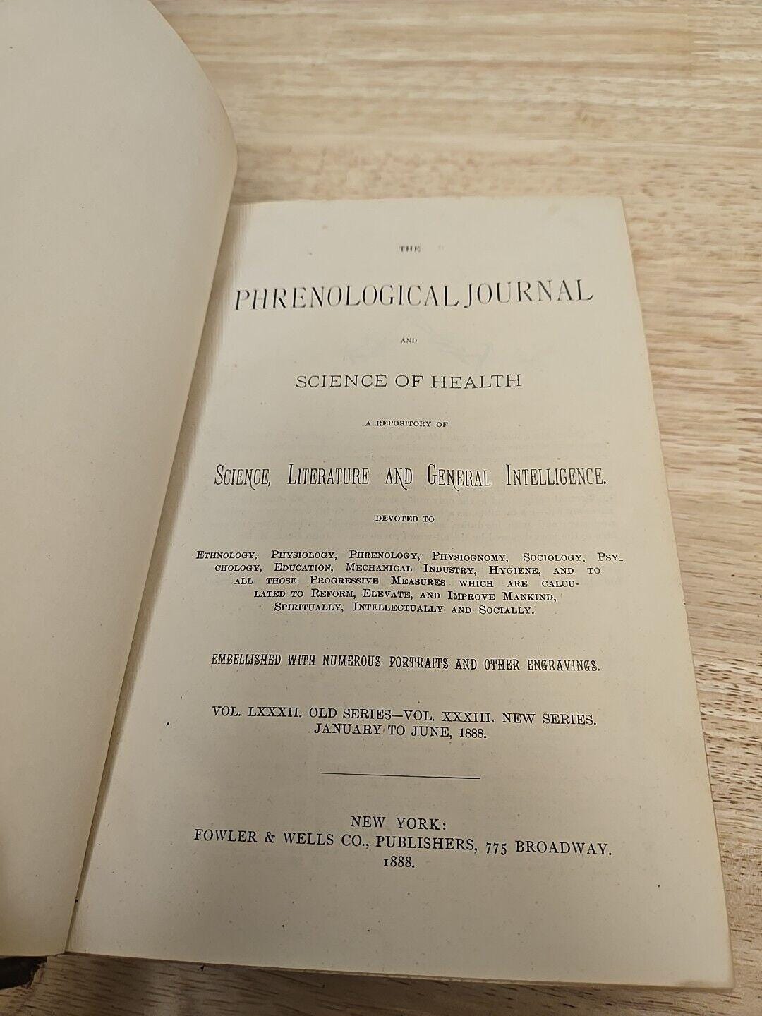The Phrenological Journal and Science of Health (1888, January to June ...