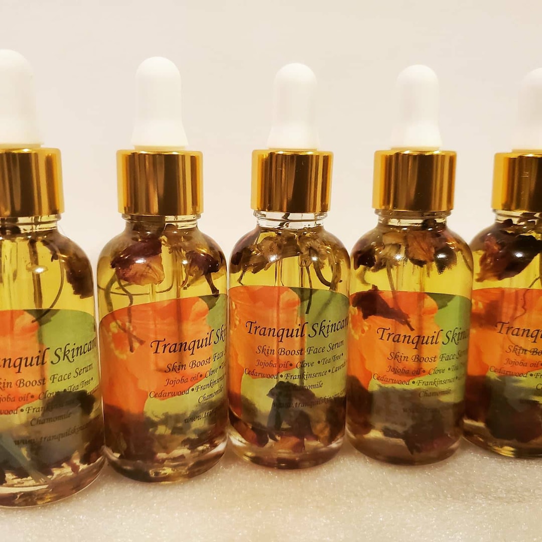 Skin Boost Face Serum With Essential Oils - Etsy