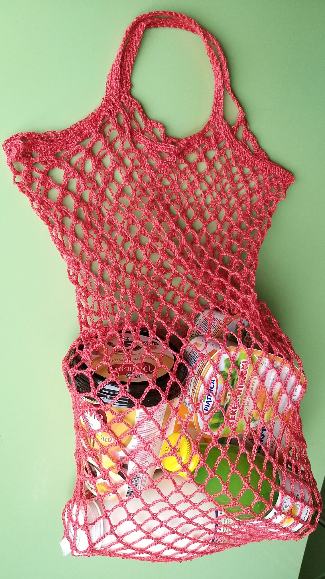 Handmade Reusable Mesh Net String Bag. Eco-friendly Crouched Bag. 100 % ...