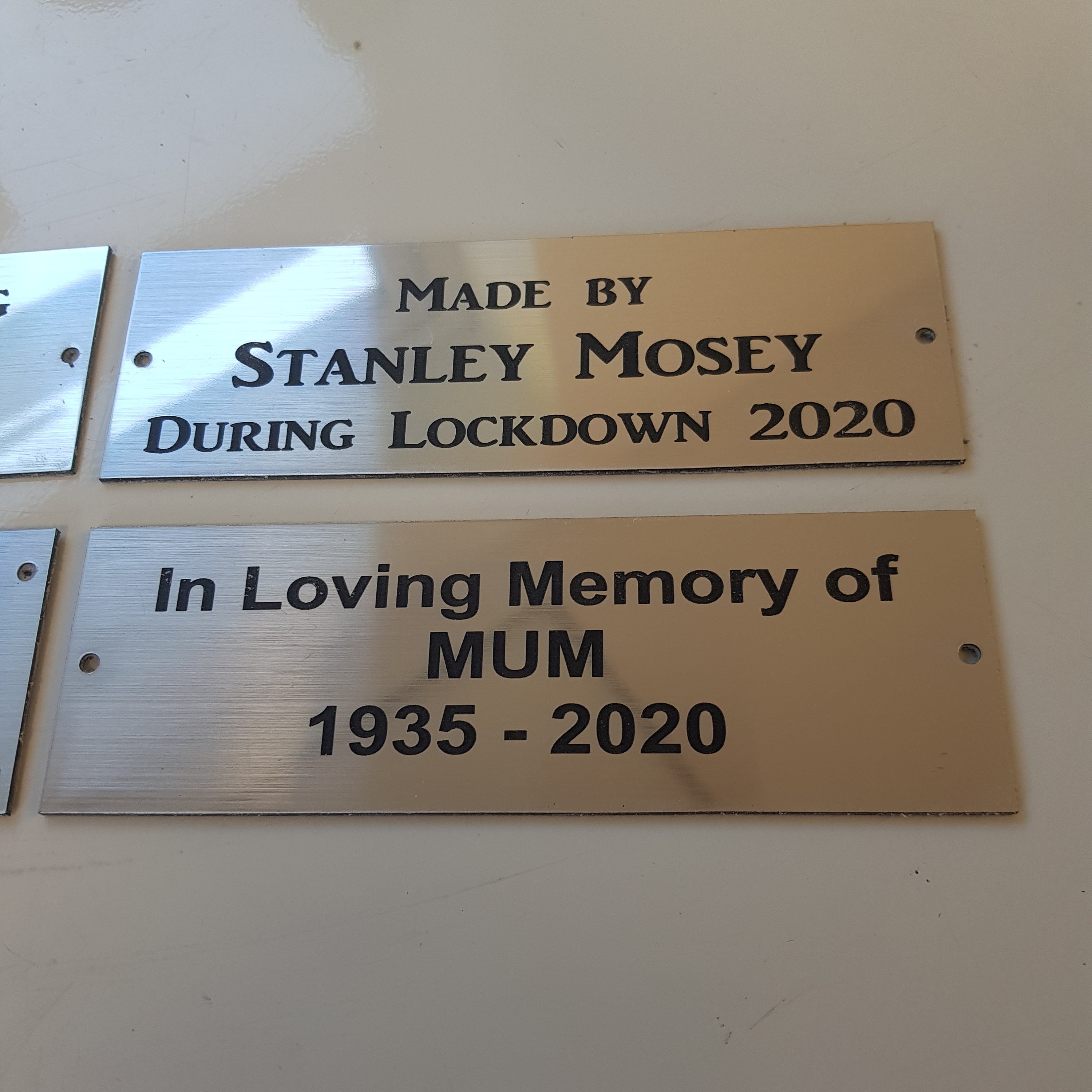 Memorial Bench Plaque Personalised Laser Engraved FREE DELIVERY 3 Sizes ...