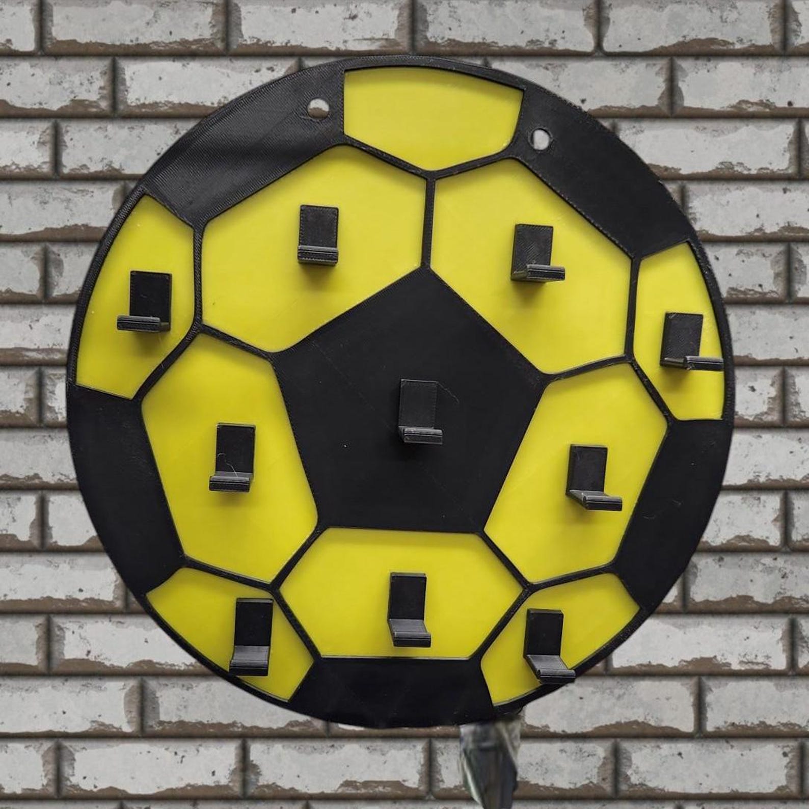 FOOTBALL Personalised Medal Holder / Hanger 3D Printed 24cm Diameter ...