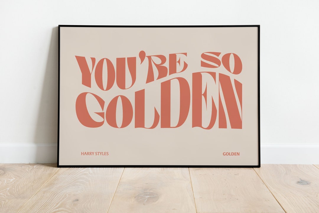 Harry Styles You're so Golden Music LANDSCAPE Print Music Print Pop ...