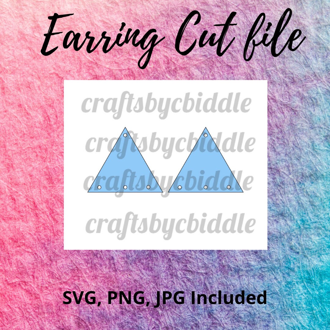 Earring SVG, Earring Cut File, Triangle Tassel Earring Cut File ...