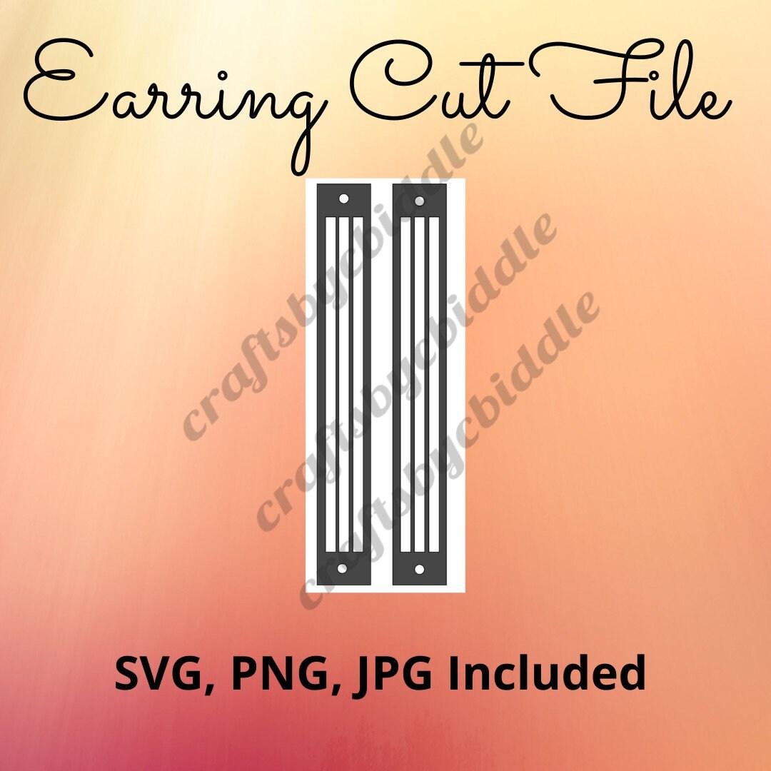 Earring Cut File SVG, SVG Cut Files, PNG Cut Files, Cricut Cut Files ...