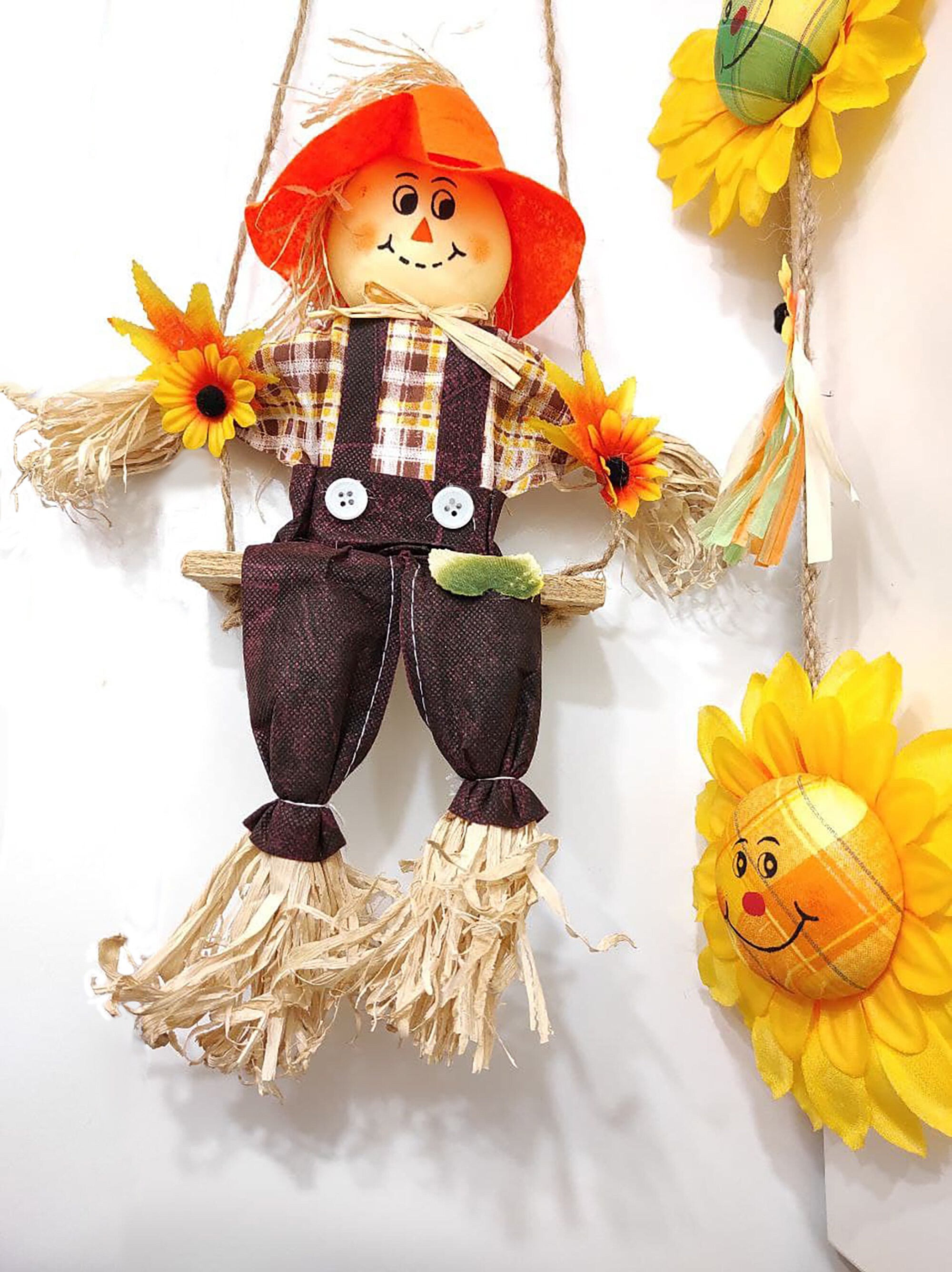 Garden Straw Man. Happy scarecrow. Handmade stuffed animal. | Etsy