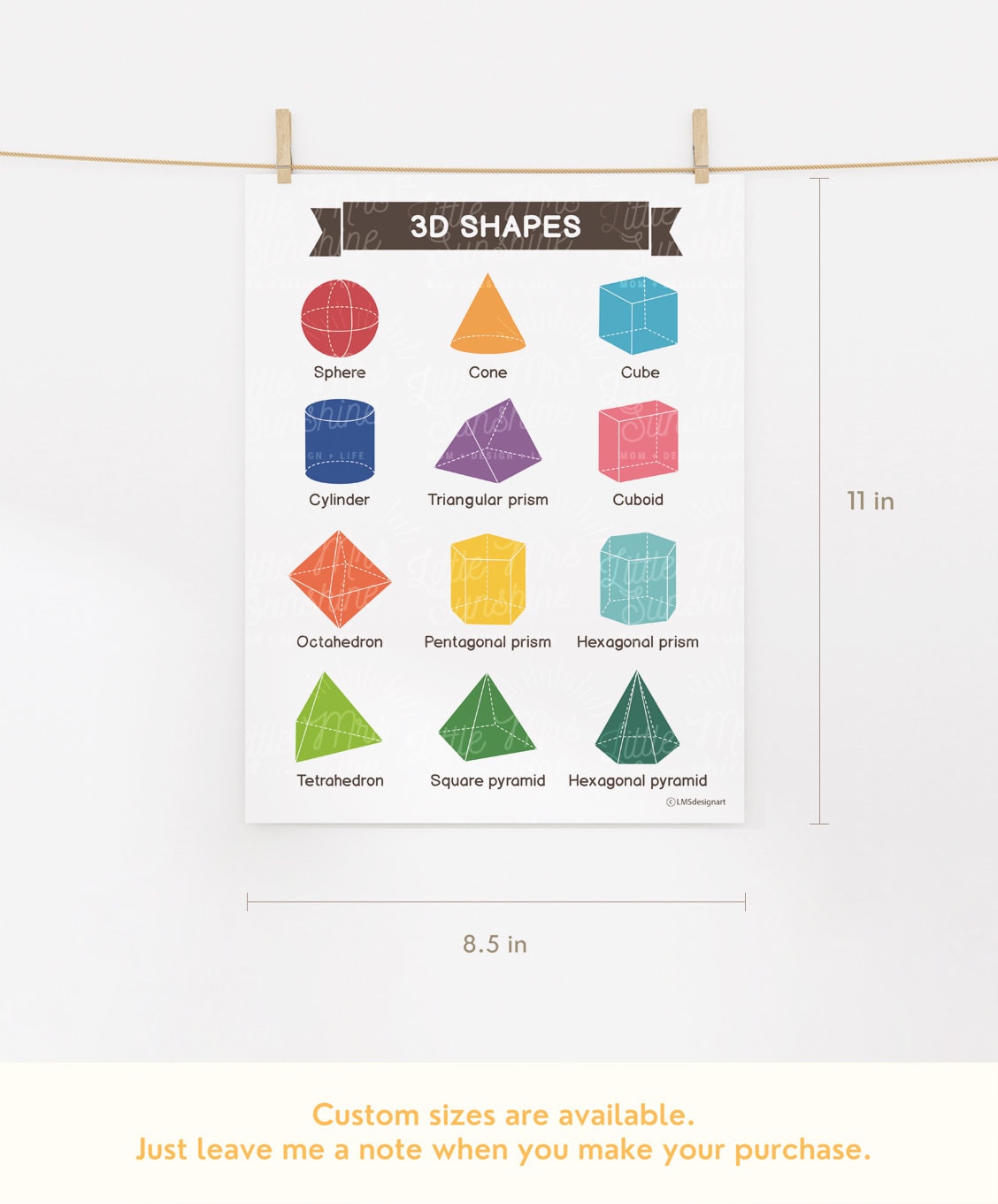 3D Shapes for Kindergarten 3D Shapes Poster 3d Shape Name | Etsy Australia