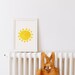 Yellow Sun Wall Art Printable Watercolor Sun Poster Cute Cheerful Sun ...