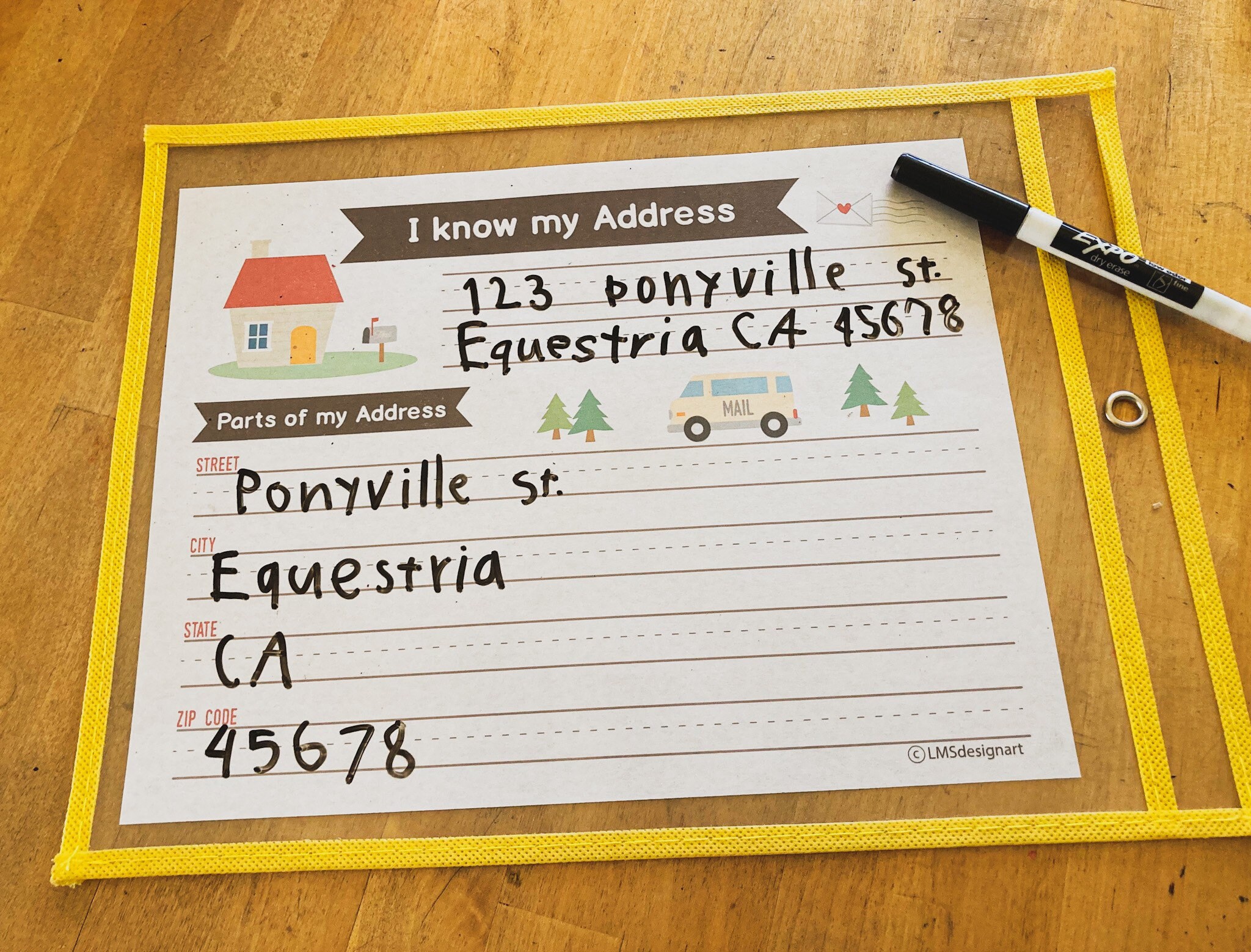 Address Activity for Kids I Know My Address Worksheet - Etsy