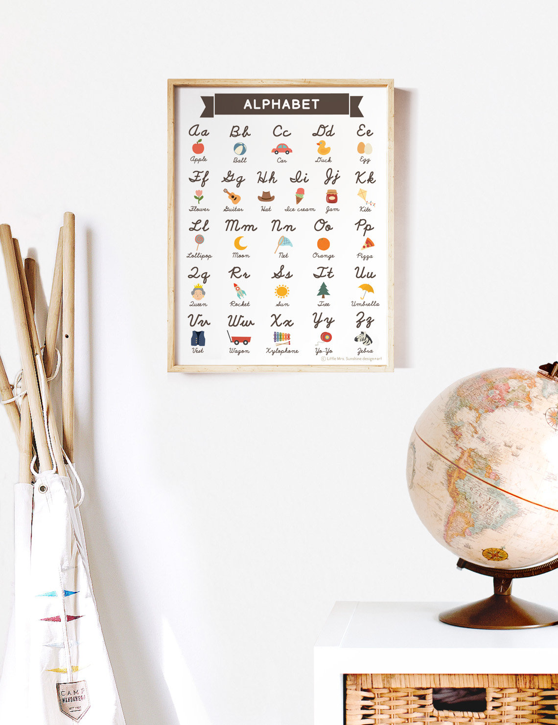 Cursive Alphabet Chart for Kids Printable Cursive Handwriting Poster ...