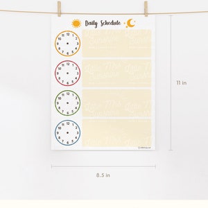 Kids Daily Schedule Chart | Scheduling Your Day | Daily Timetable for ...