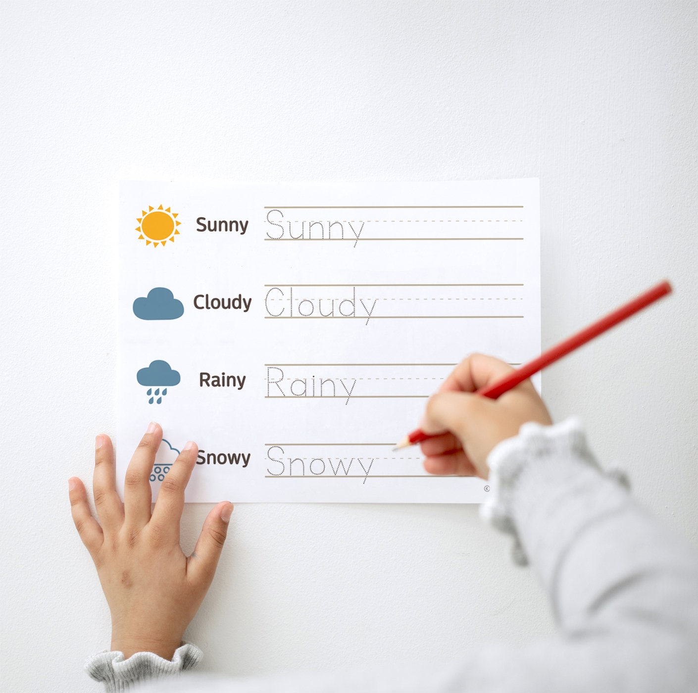 Weather Tracing Worksheet Weather Worksheet Weather Activities ...