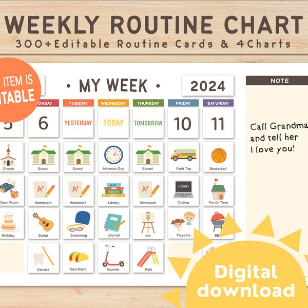 Routine Chart - Etsy