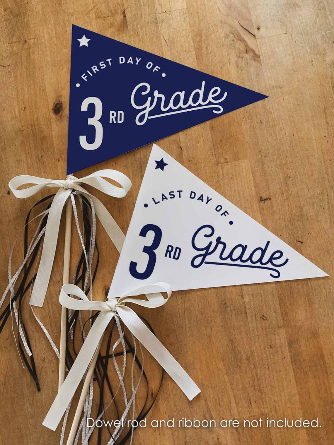 Printable First and Last Day of 3rd Grade Pennant First Day and Last ...