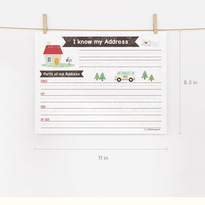 Address Activity for Kids I Know My Address Worksheet - Etsy