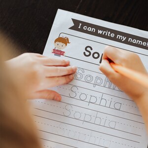 Personalized Name Practice Worksheet for Kids Custom Name Tracing Sheet ...